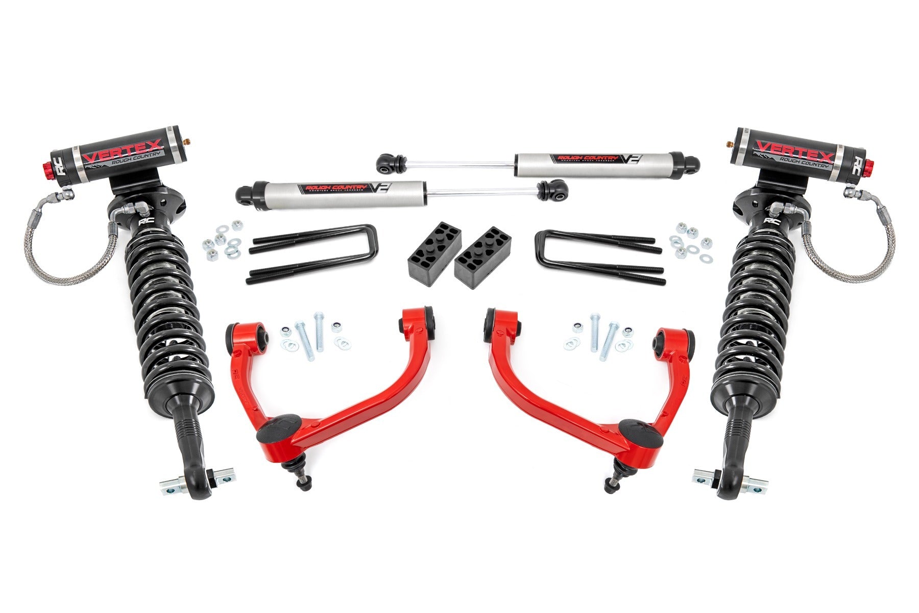 Fits Ford F-150 4WD (2014-2020) 3 Inch Lift Kit; UCAs; Vertex/V2; 5455 ...