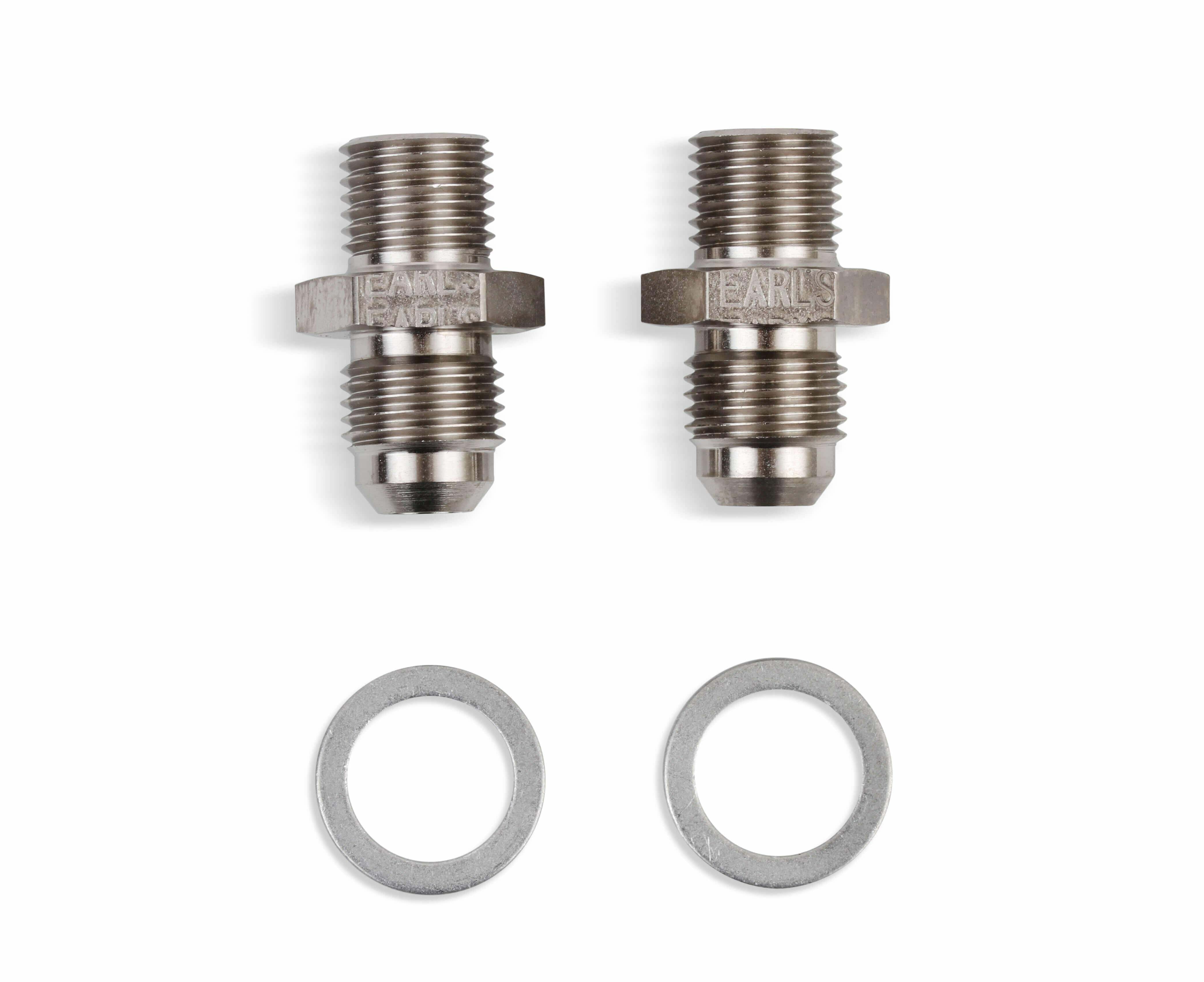 Earls Straight Transmission Adapter -6 Male to 1/4-18 NPSM Male - 9400 ...